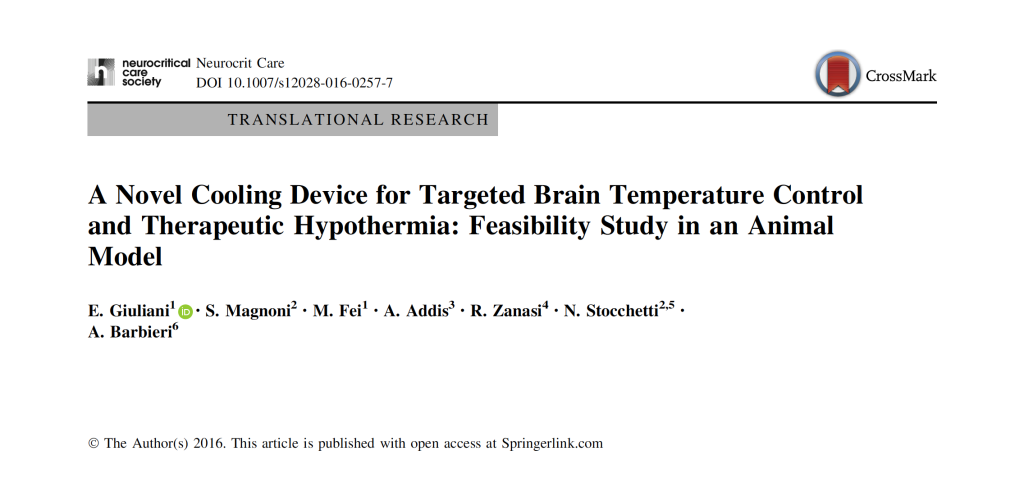 A novel cooling device: the future of therapeutic hypothermia is “Made ...